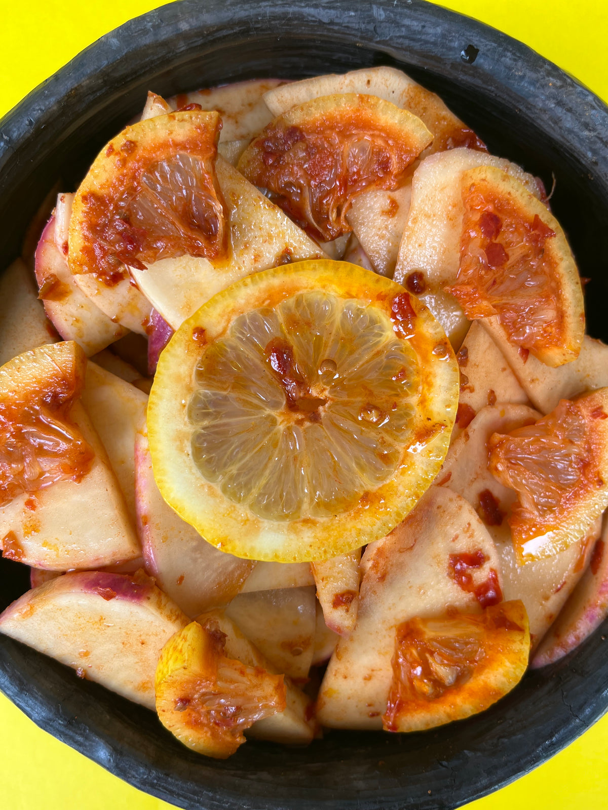 Tunisian Pickled Turnip Salad | Zwïta