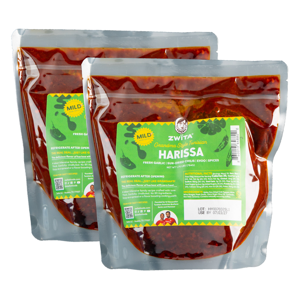 Mild Harissa Food Service Case of 2 1.75 LBS Bags | Zwïta